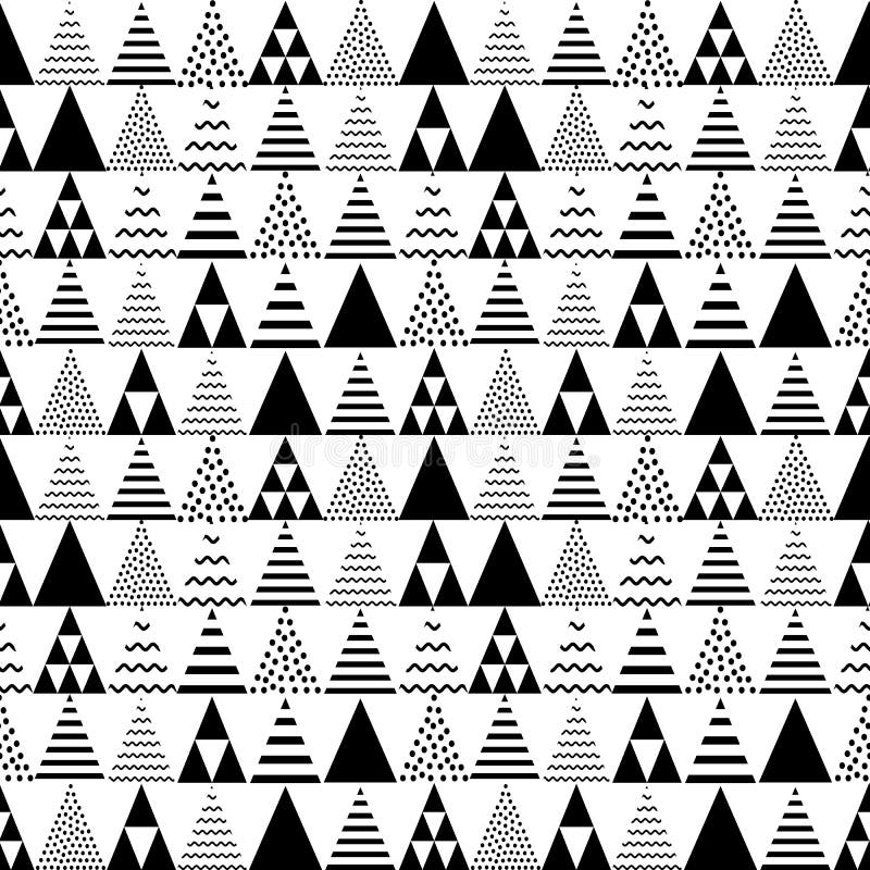 Seamless Triangles or Pyramids Geometric Tile Pattern Stock Vector ...