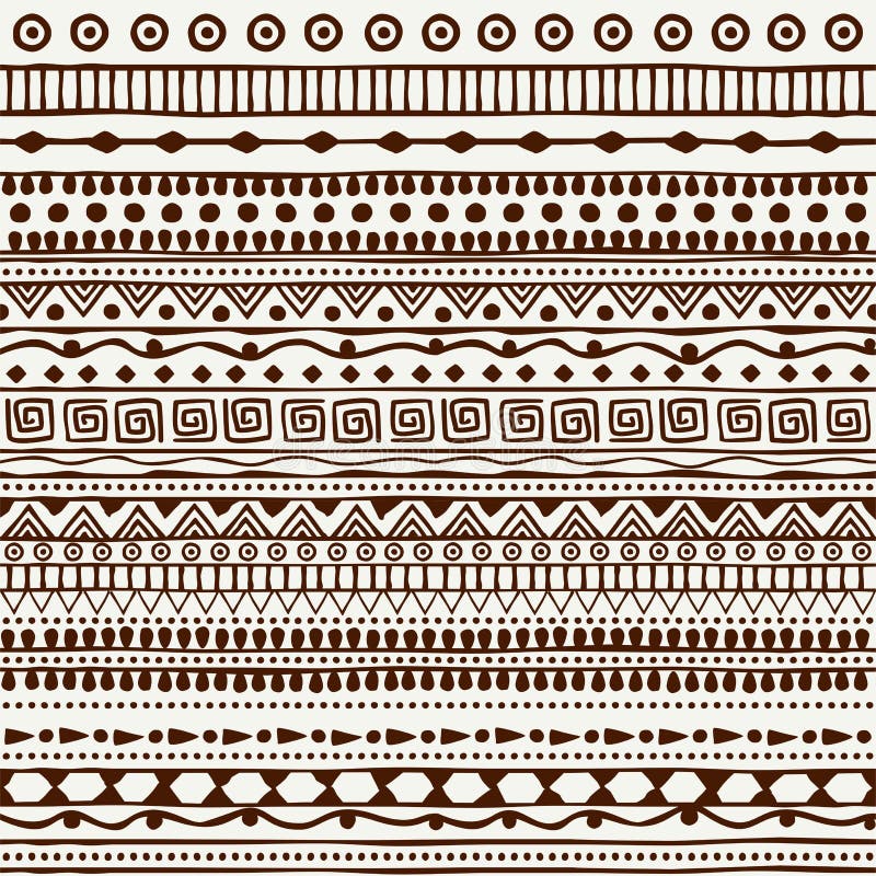 Seamless Tribal Pattern In The Style Of A Boho Background African