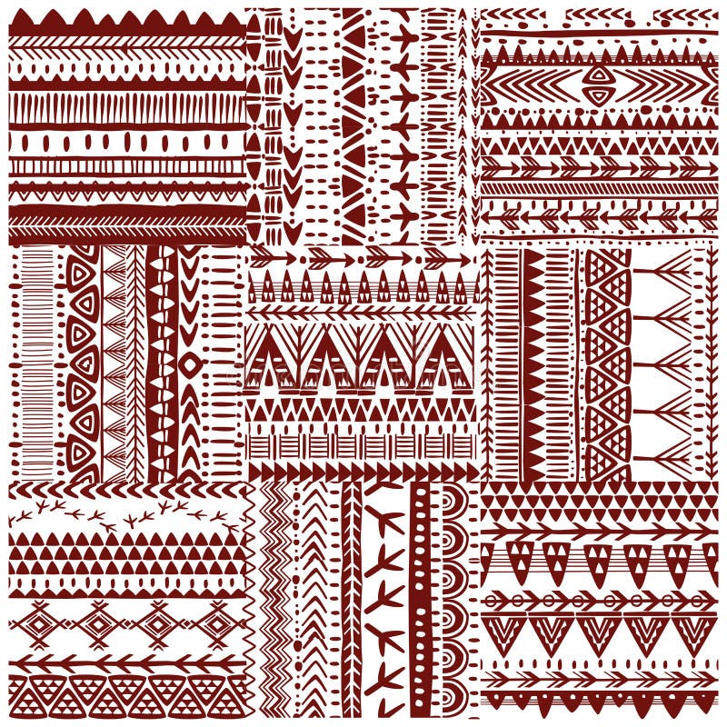 Seamless tribal texture stock vector. Illustration of ethno - 29406966