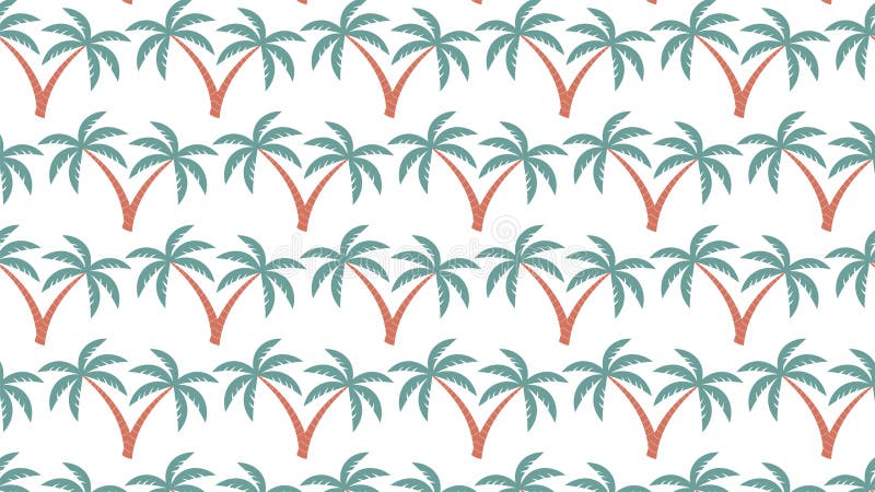 Seamless Tropical Palm Tree Pattern Background Vector Stock Illustration - Illustration of plant ...
