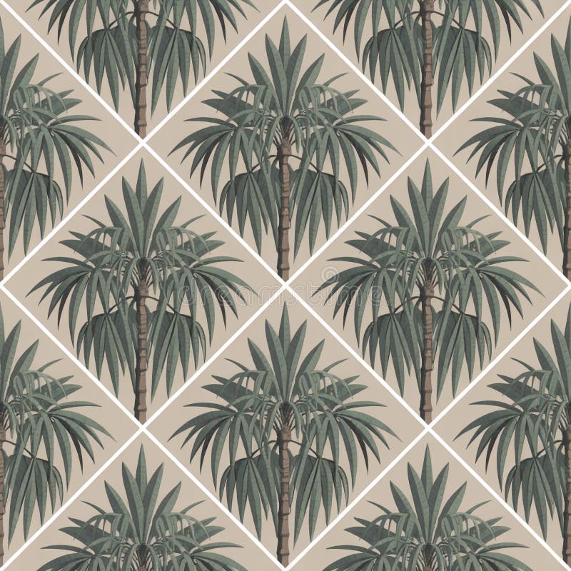Tropical Palm Leaves Khaki Stock Illustrations – 362 Tropical Palm ...