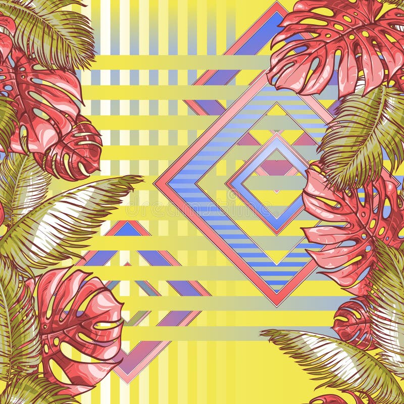 Seamless tropical texture stock illustration. Illustration of aloha ...