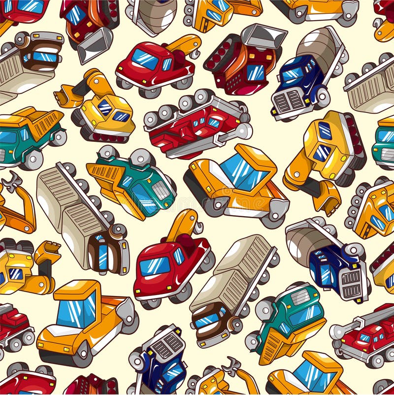 Seamless truck pattern stock vector. Illustration of frame - 17997845