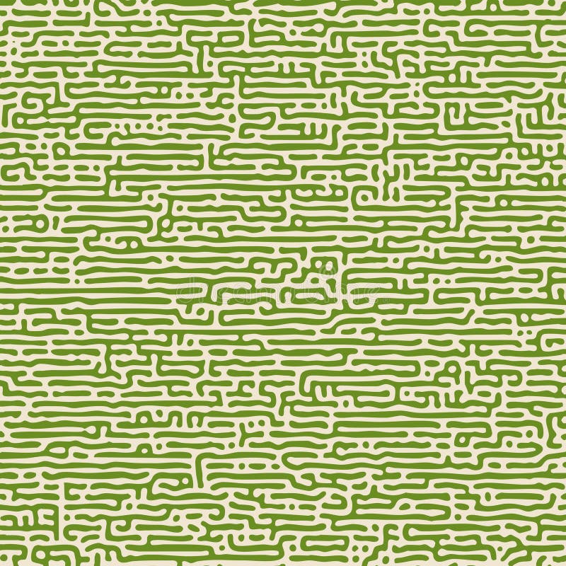 Seamless Turing Pattern in Green Colors. Reaction Diffusion Organic Lines and Flowing Shapes ...