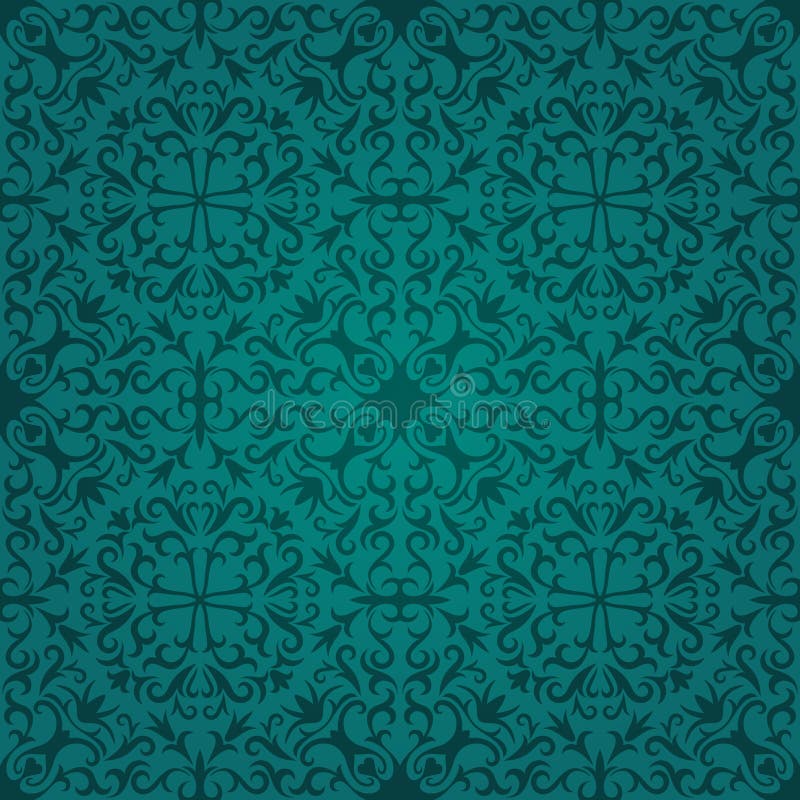Seamless Turquoise Abstract Pattern Stock Vector - Illustration of ...