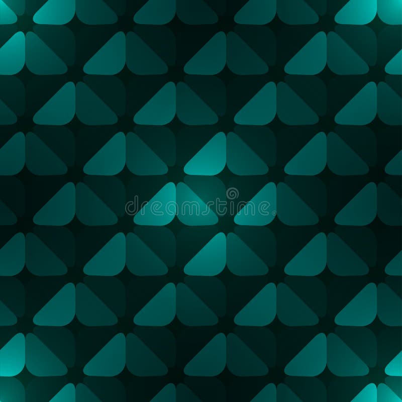 Seamless Turquoise Texture with Rounded Triangles. Stock Vector ...