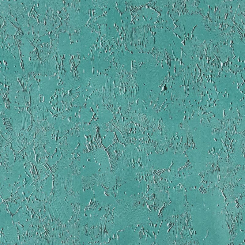 Seamless Grungy Turquoise Wall Texture with Thick Plaster Details Stock ...