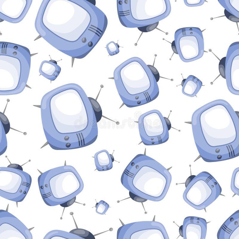 Seamless tv pattern stock vector. Illustration of pattern - 88318145