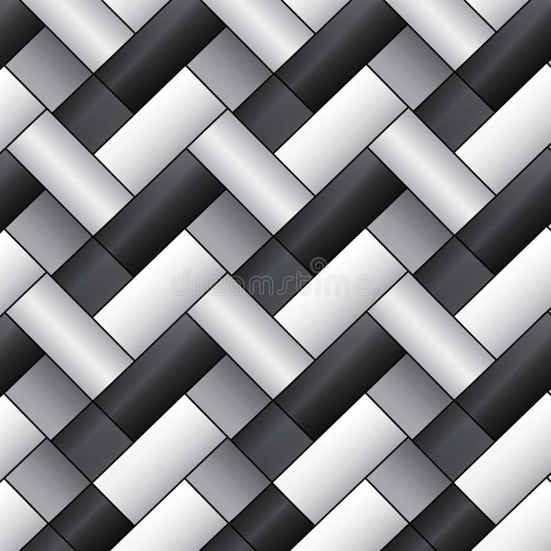 Seamless Twill Weave Pattern in Black and White Shades Stock ...