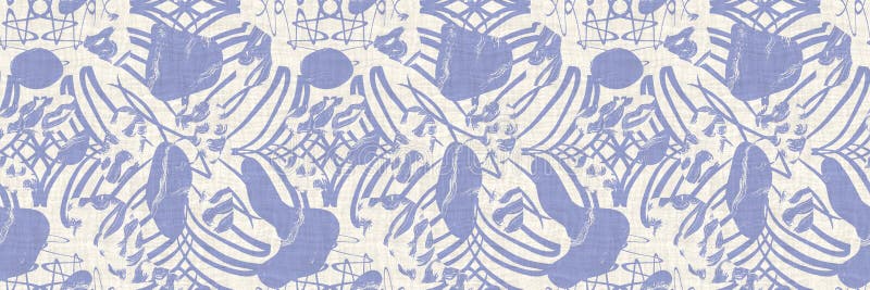 Seamless Two Tone Hand Drawn Brushed Effect Pattern Border Swatch Stock ...