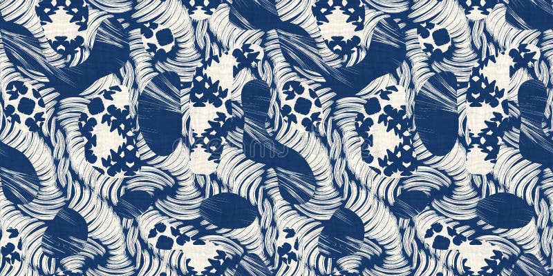 Seamless Two Tone Hand Drawn Brushed Effect Pattern Border Swatch Stock ...