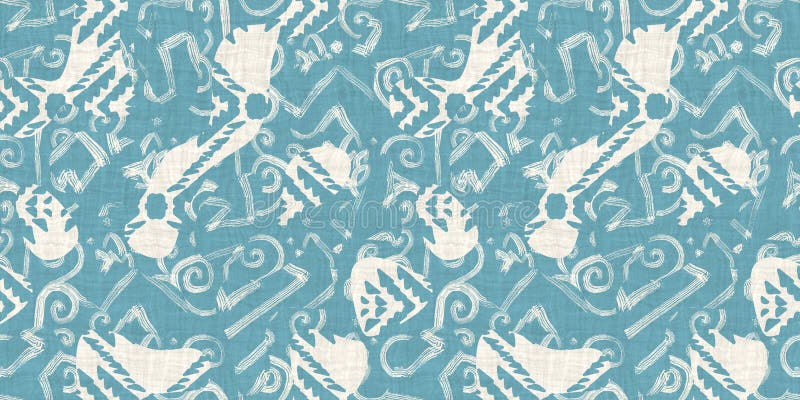 Seamless Two Tone Hand Drawn Brushed Effect Pattern Border Swatch Stock ...