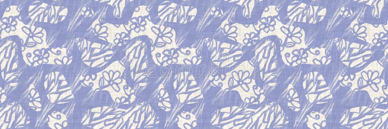 Seamless Two Tone Hand Drawn Brushed Effect Pattern Border Swatch Stock ...