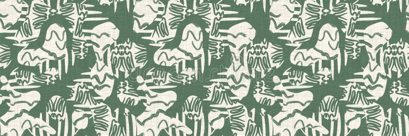 Seamless Two Tone Hand Drawn Brushed Effect Pattern Border Swatch Stock ...