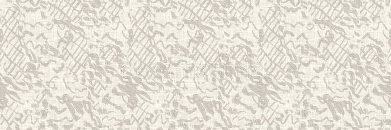 Seamless Two Tone Hand Drawn Brushed Effect Pattern Border Swatch Stock ...