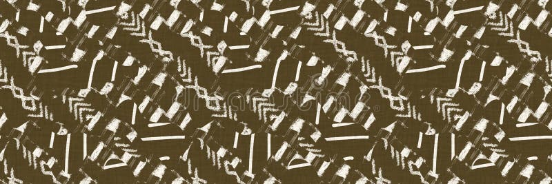 Seamless Two Tone Hand Drawn Brushed Effect Pattern Border Swatch Stock ...