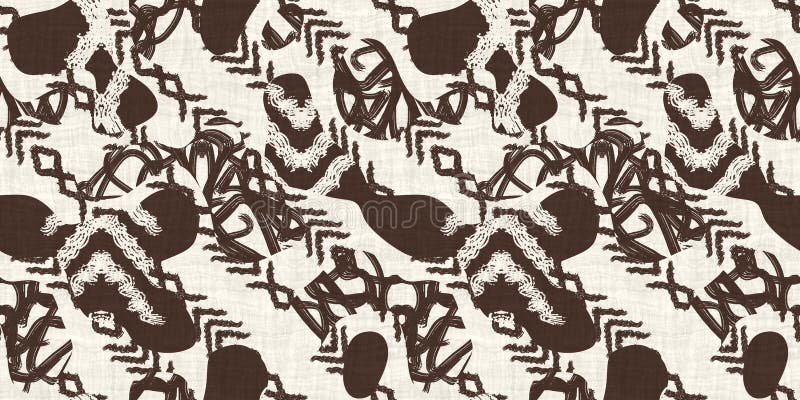 Seamless Two Tone Hand Drawn Brushed Effect Pattern Border Swatch Stock ...