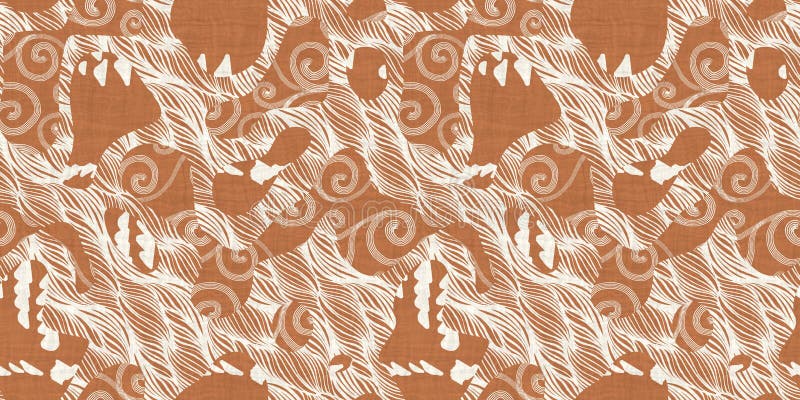 Seamless Two Tone Hand Drawn Brushed Effect Pattern Border Swatch Stock ...