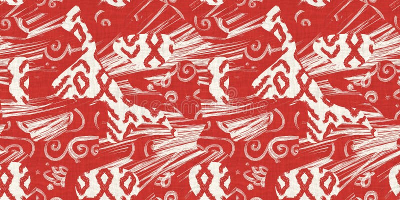 Seamless Two Tone Hand Drawn Brushed Effect Pattern Border Swatch Stock ...