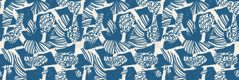 Seamless Two Tone Hand Drawn Brushed Effect Pattern Border Swatch Stock ...