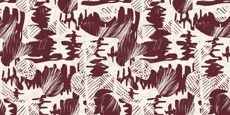 Seamless Two Tone Hand Drawn Brushed Effect Pattern Border Swatch Stock ...