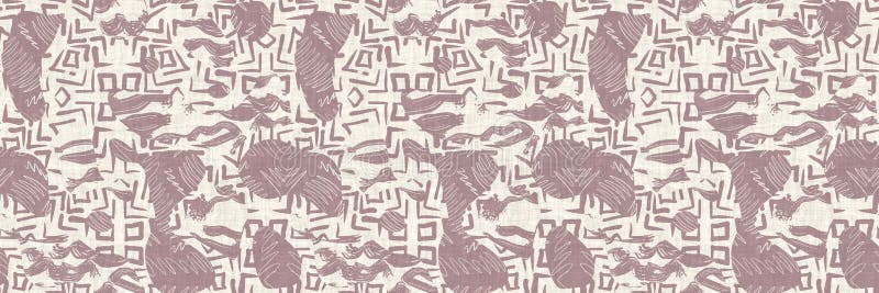 Seamless Two Tone Hand Drawn Brushed Effect Pattern Border Swatch Stock ...