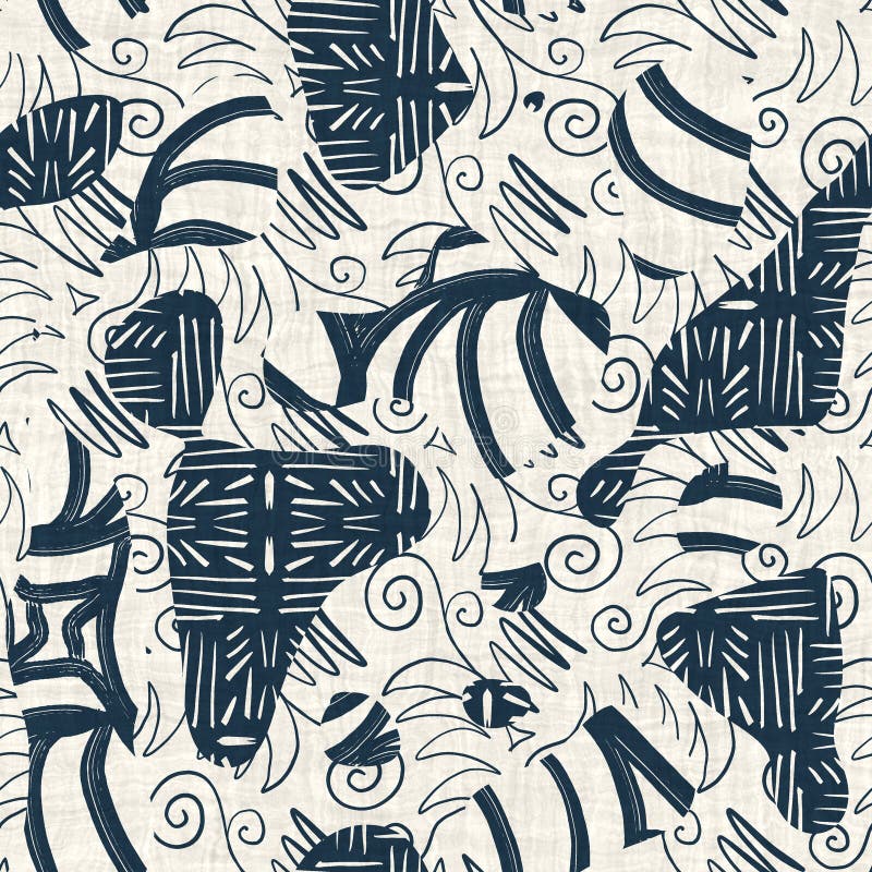 Seamless Two Tone Hand Drawn Brushed Effect Pattern Border Swatch Stock ...