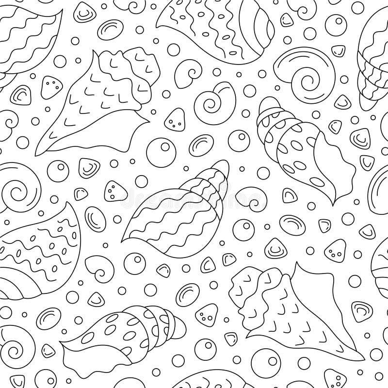 Outline Underwater Seashell Stock Illustrations – 8,366 Outline ...