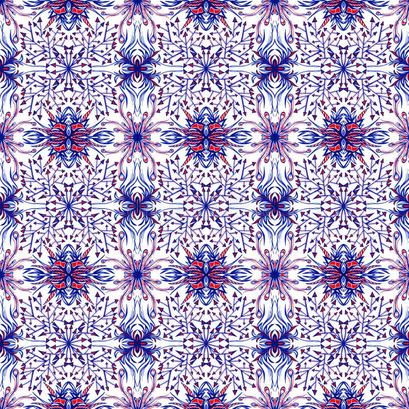 Seamless, Unique, Abstract Pattern Stock Illustration - Illustration of ...