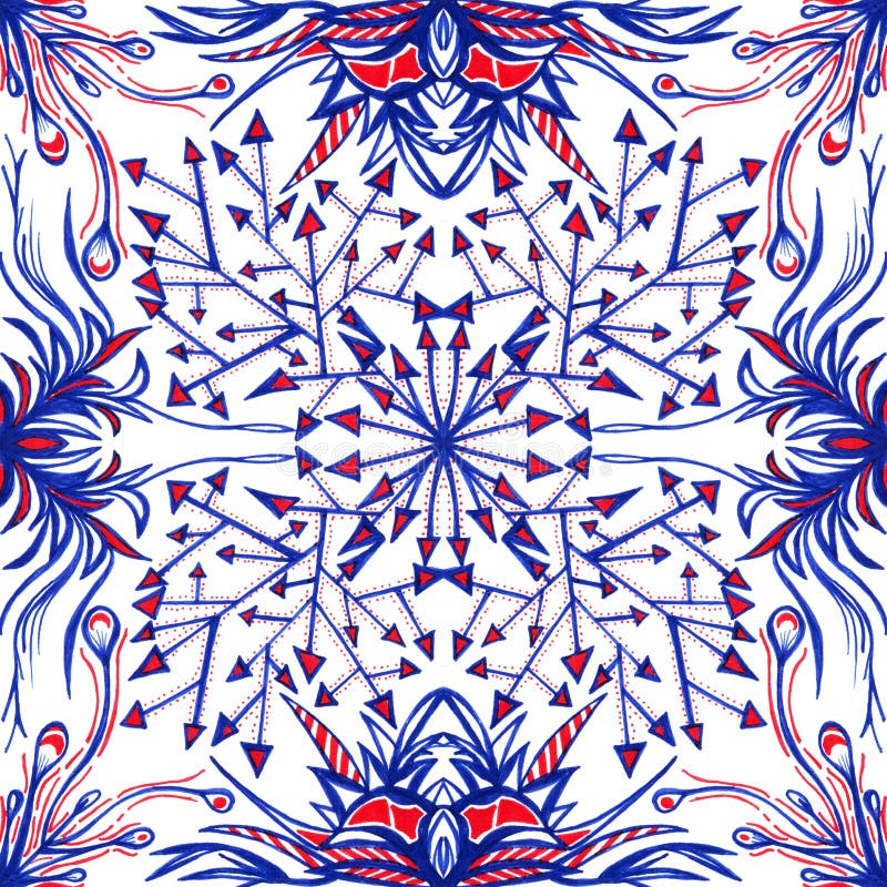 Seamless, Unique, Abstract Pattern Stock Illustration - Illustration of ...