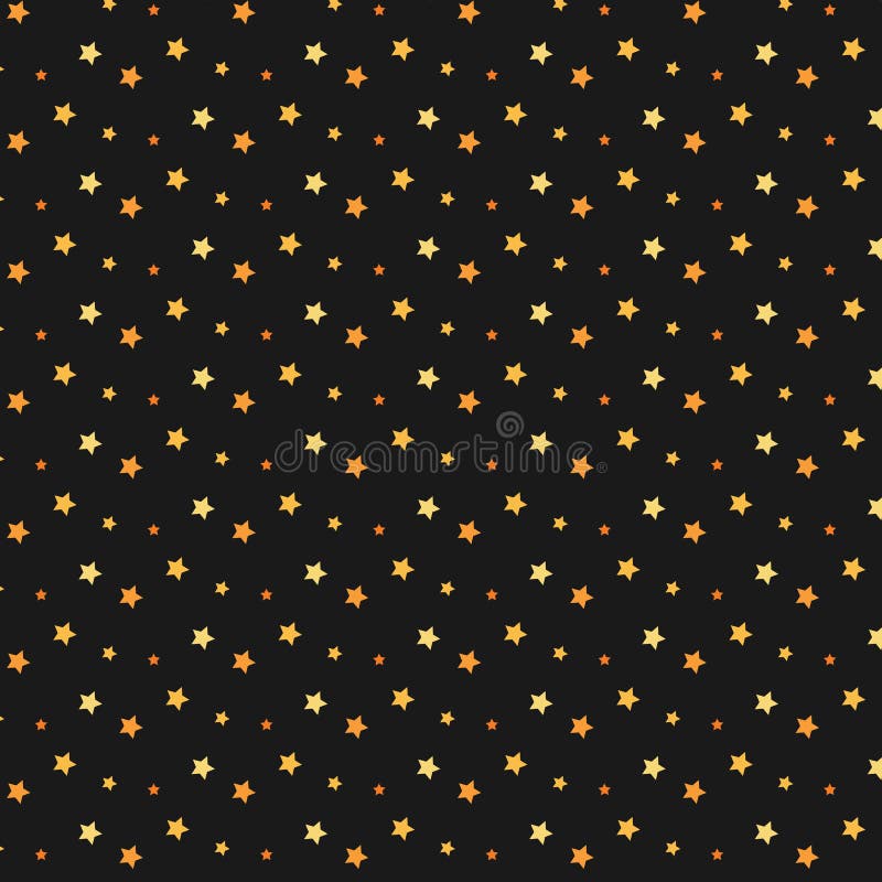 Seamless Universal Pattern. Stars on the Black Background. Stock ...