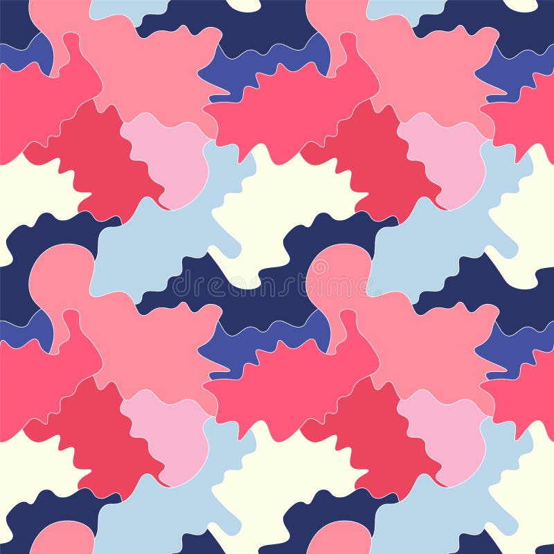 Seamless Unusual Pattern with Wave Colorful Shapes Stock Vector ...