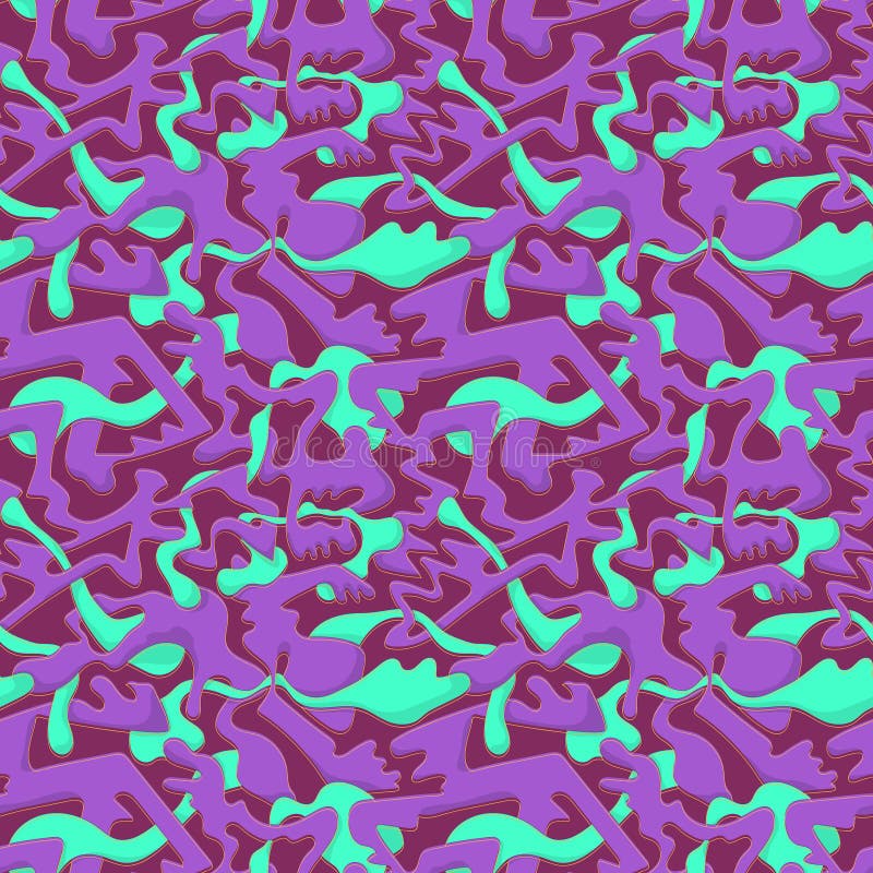 Seamless Urban Graffiti Colorful Pattern with Surreal Shapes Stock ...