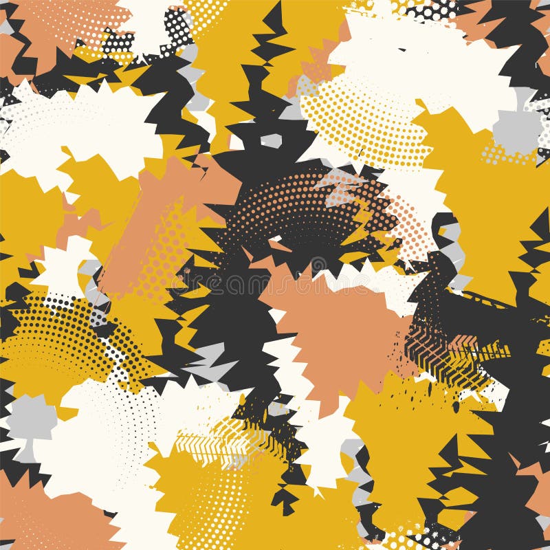 Seamless Urban Pattern with Triangle Curved Geometry Elements and ...