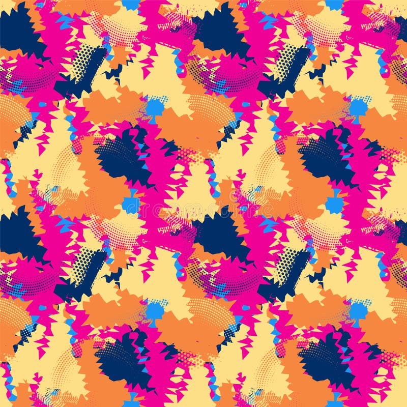 Seamless Urban Pattern with Triangle Curved Geometry Elements and ...