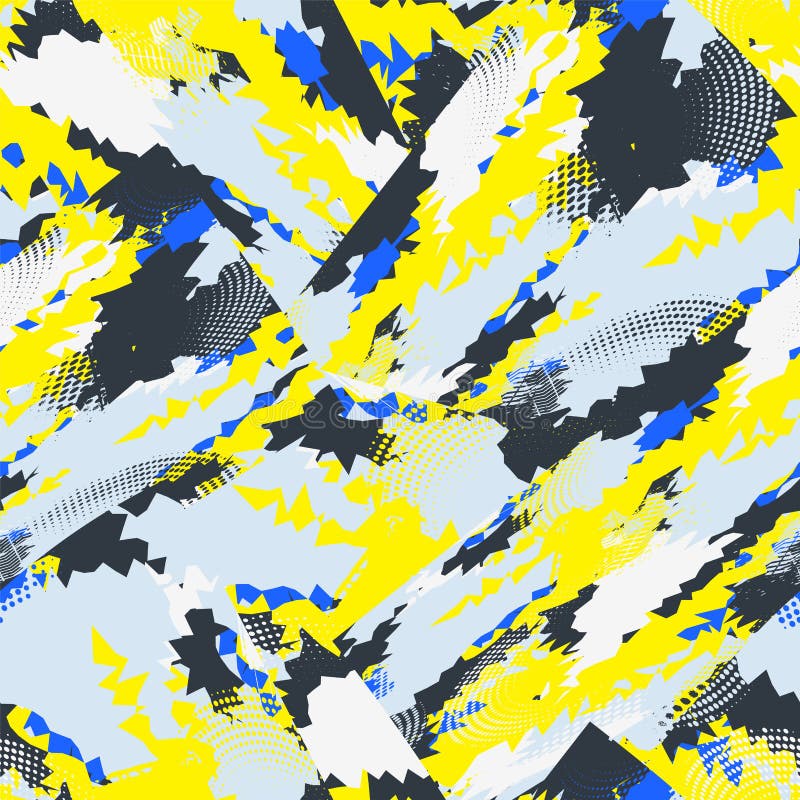 Seamless Urban Pattern with Wave Shapes with Dots and Lines Stock ...