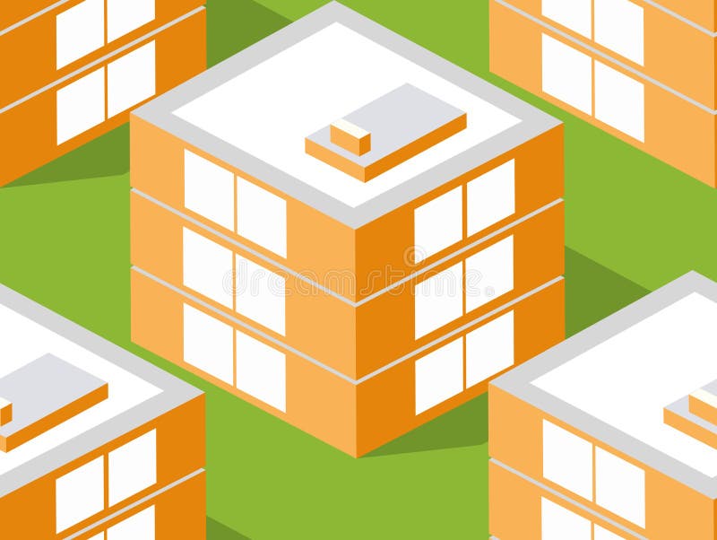 Seamless Urban Plan Pattern Map. Isometric Landscape Stock Vector ...