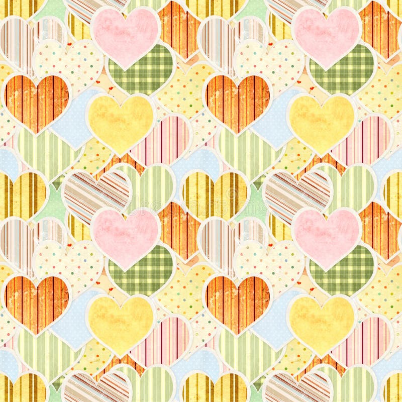 Seamless Valentine Background Stock Illustration - Illustration of ...