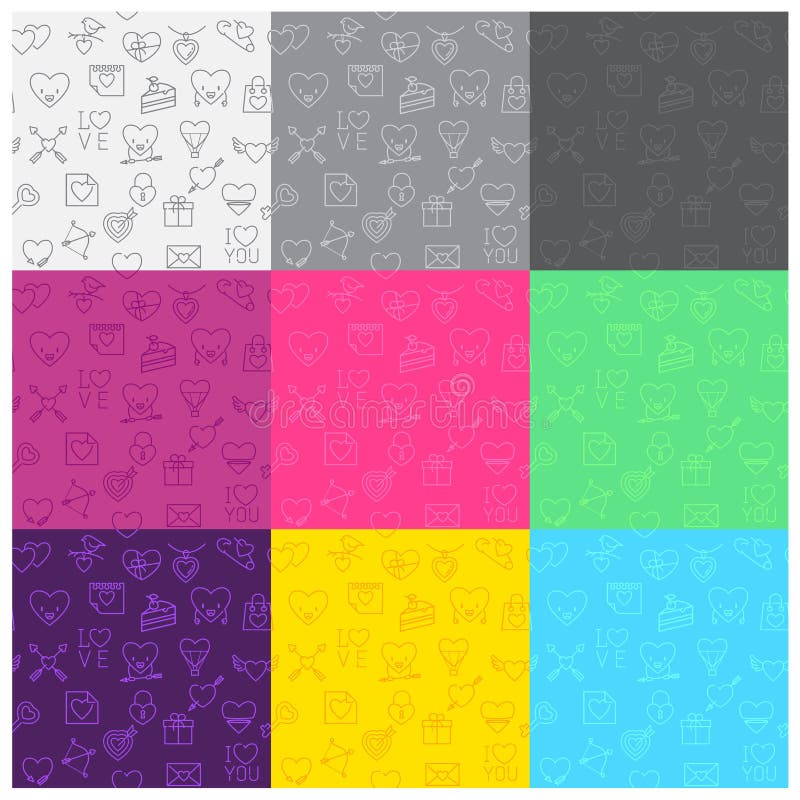 Seamless valentine pattern stock vector. Illustration of balloon - 52420076