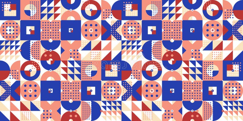 Seamless Vector Abstract Background in Pink Color, Geometric Seamless ...