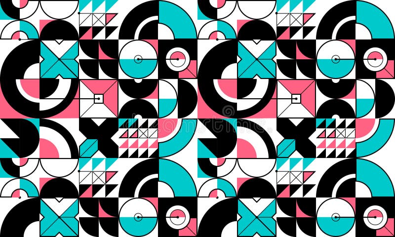 Seamless Vector Abstract Background in Pink Color, Geometric Seamless ...