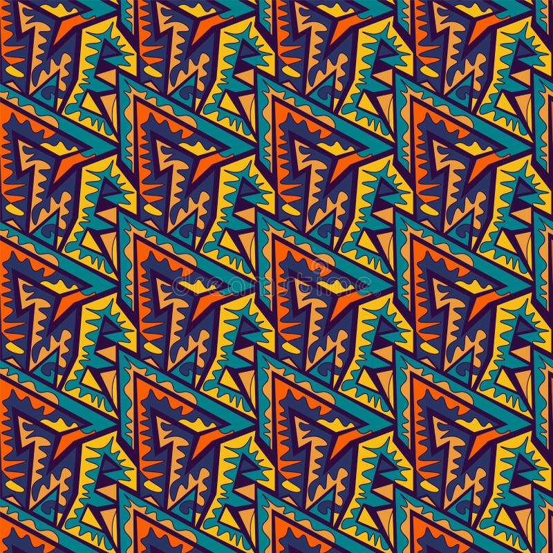 Seamless Vector Abstract Colorful Geometry Pattern Stock Vector ...