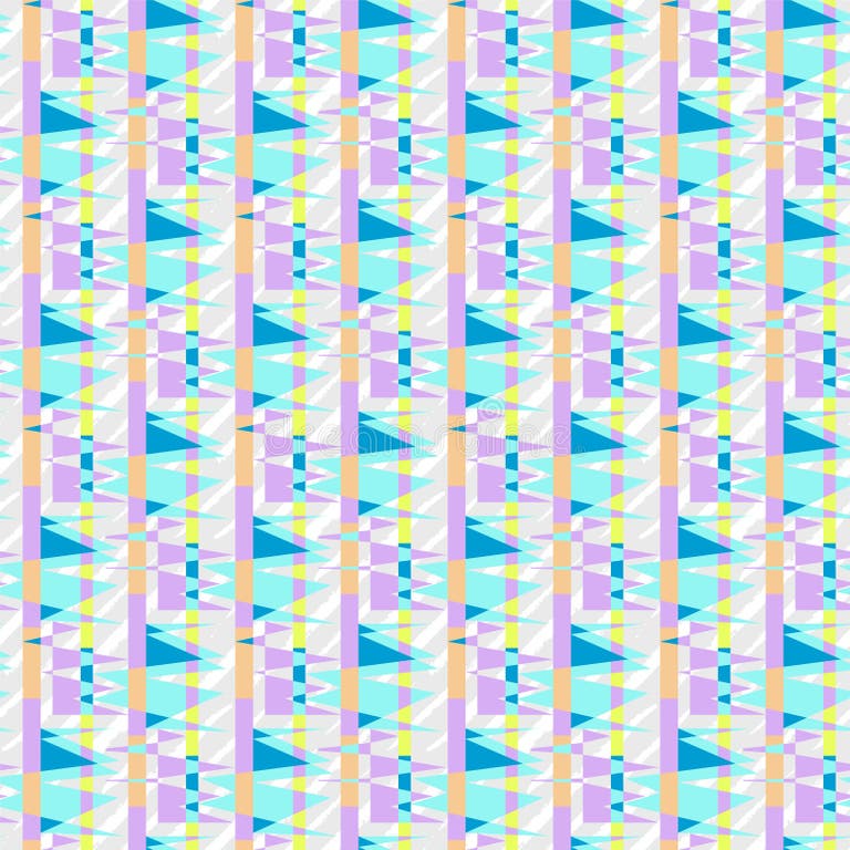 Seamless Vector Abstract Geometry Pattern with Curved Triangle Elements ...