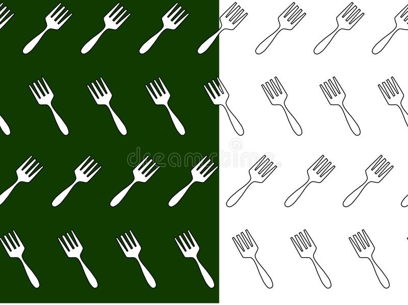Seamless Vector Abstract Pattern of Forks on Transparent Background ...