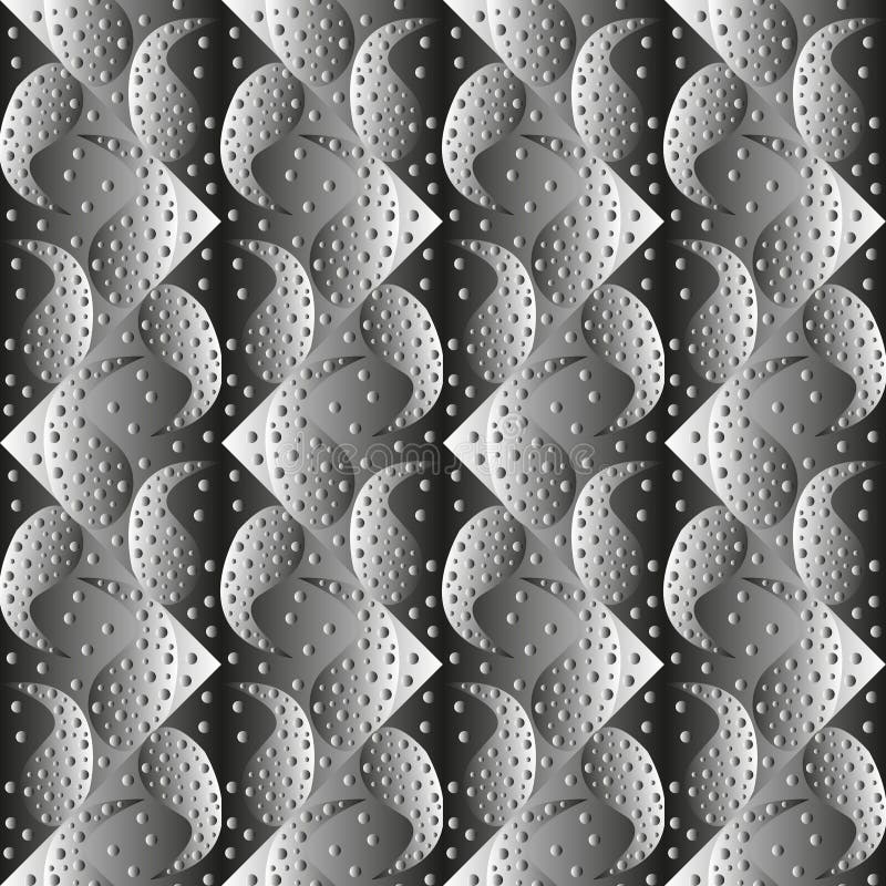 Seamless Abstract Pattern with Gradient Triangles and Paisley Polka Dot ...