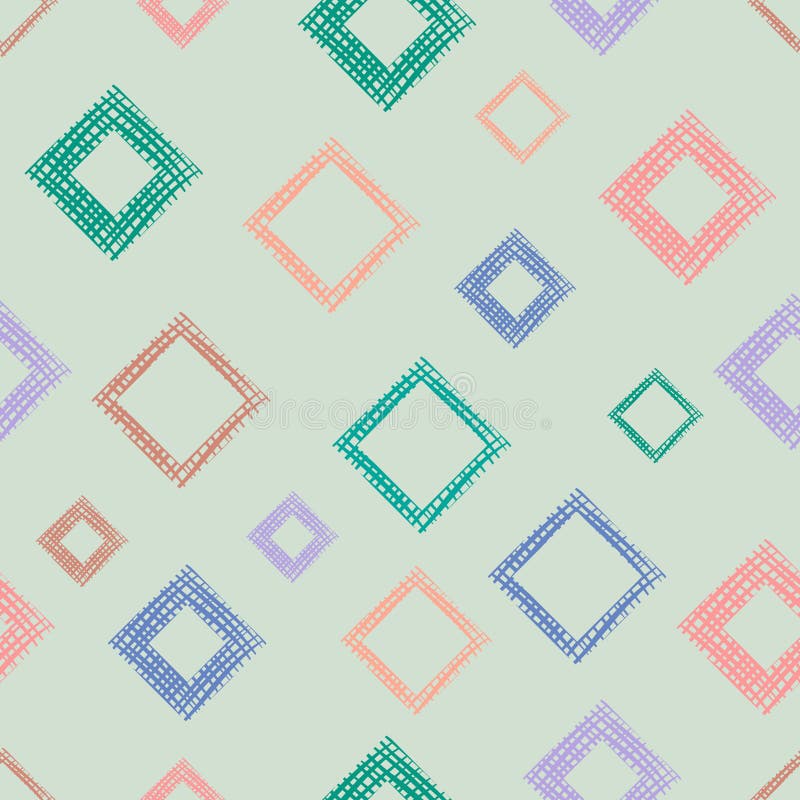 Seamless Vector Abstract Pattern. Symmetrical Geometric Repeating ...