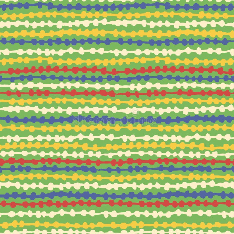 Seamless Vector Abstract Pattern. Thin Thread with Small Beads Stock ...
