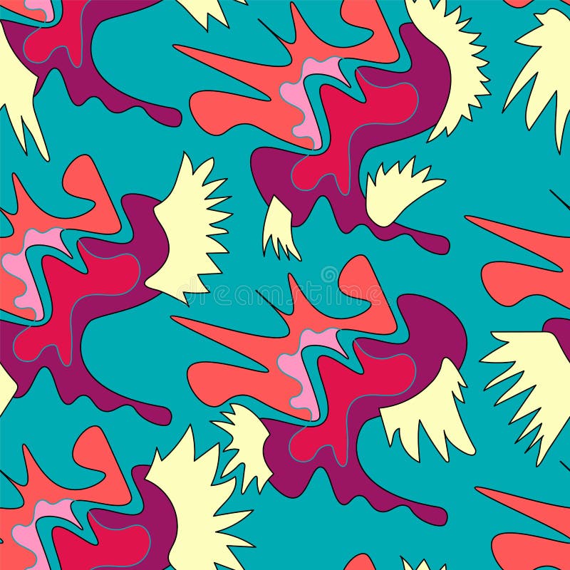 Seamless Vector Artwork with Unusual Repeat Patterns Stock Vector ...