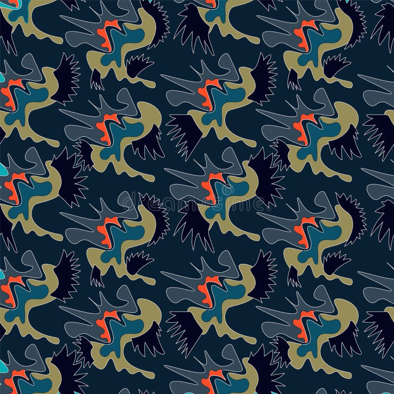 Seamless Vector Artwork with Unusual Repeat Patterns Stock Illustration ...