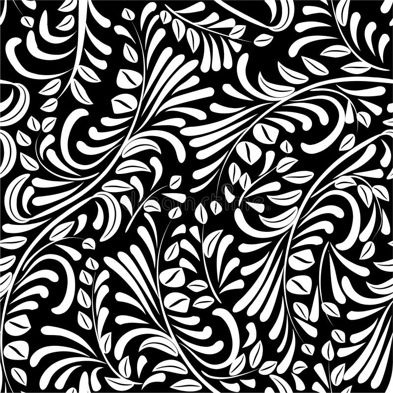 Abstract Seamless Black and White Pattern. Vector Illustration. Stock ...